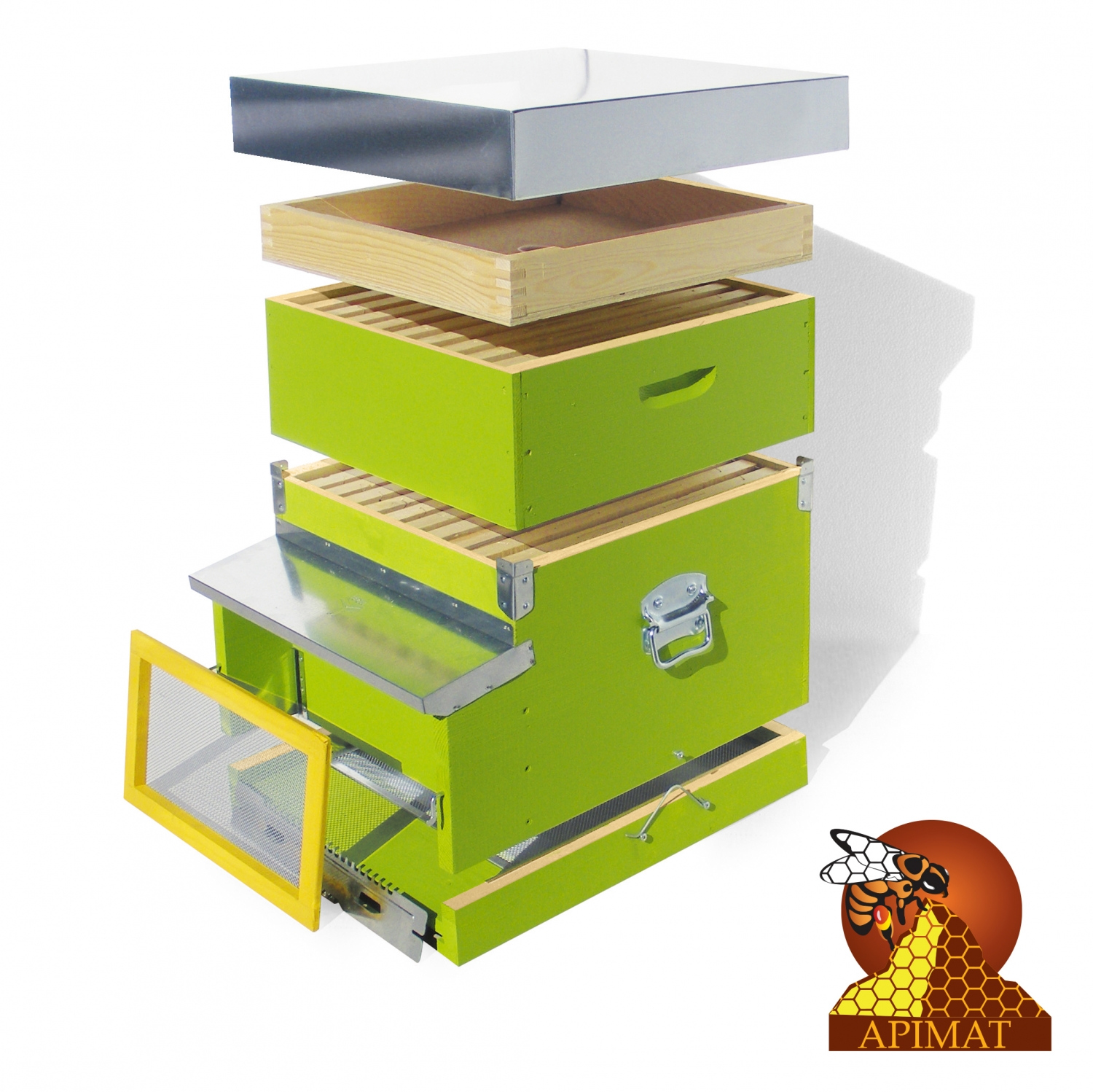 Ruche pastorale Dadant 10 complète et entièrement accessoirisée en ...