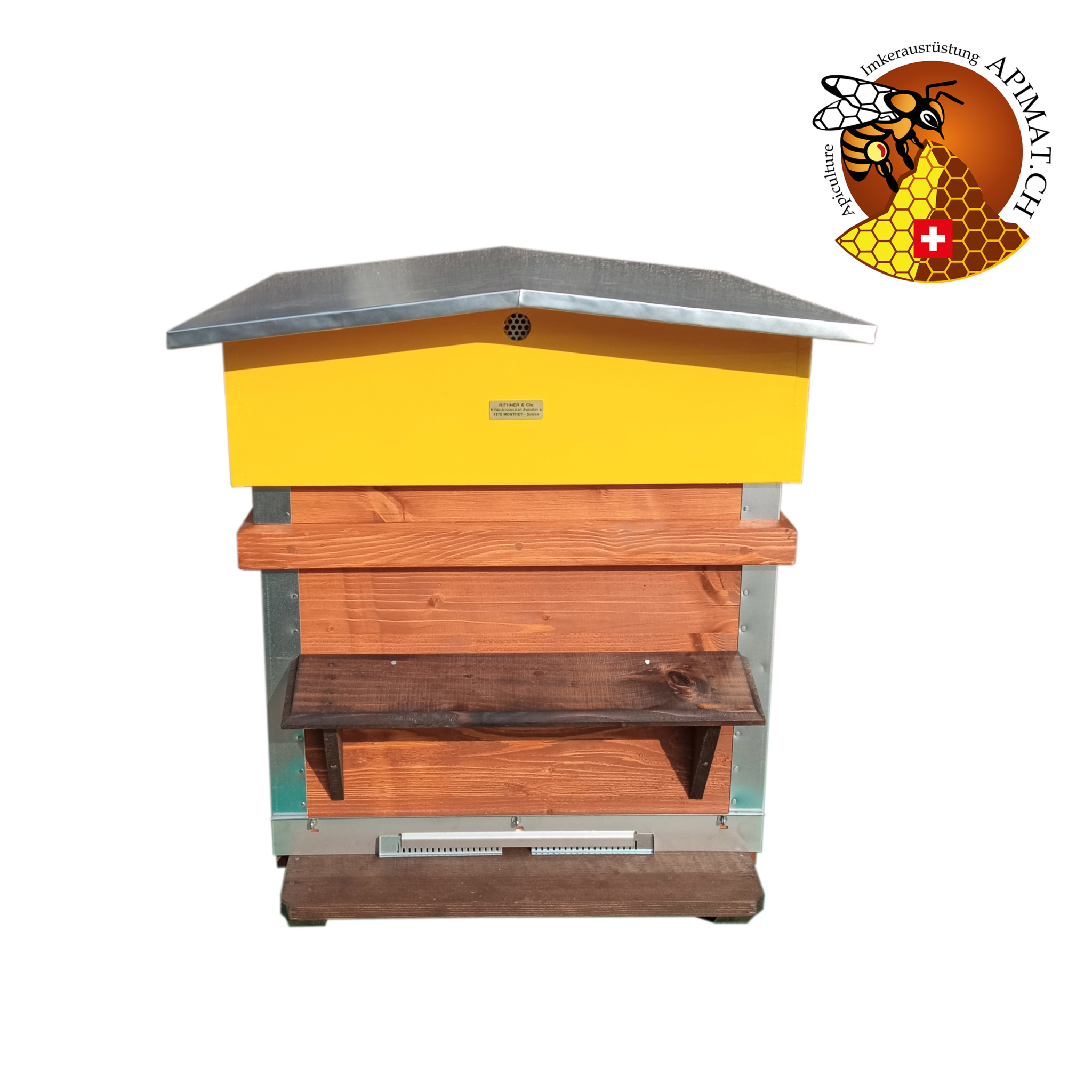 Ruche RITHNER Dadant Blatt 12 complète, montée et peinte ( SANS CADRES ) - APIMAT | Boutique ...