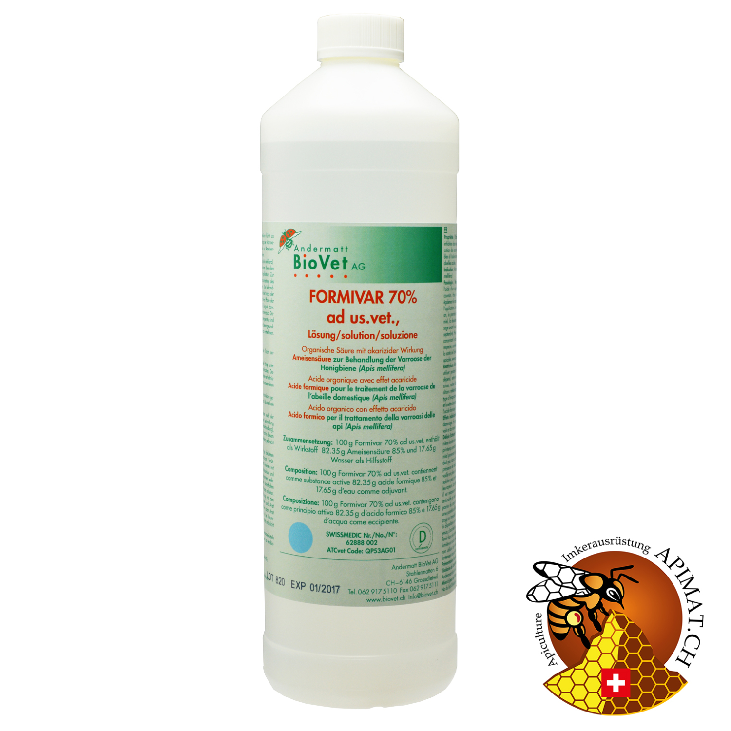 FORMIVAR® acide formique contre la Varroa (60%-70%-85%) - APIMAT ...